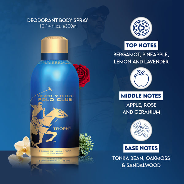 Trophy Prestige Parfum Body Spray - 300 ml Deodorant for Men – Beverly ...